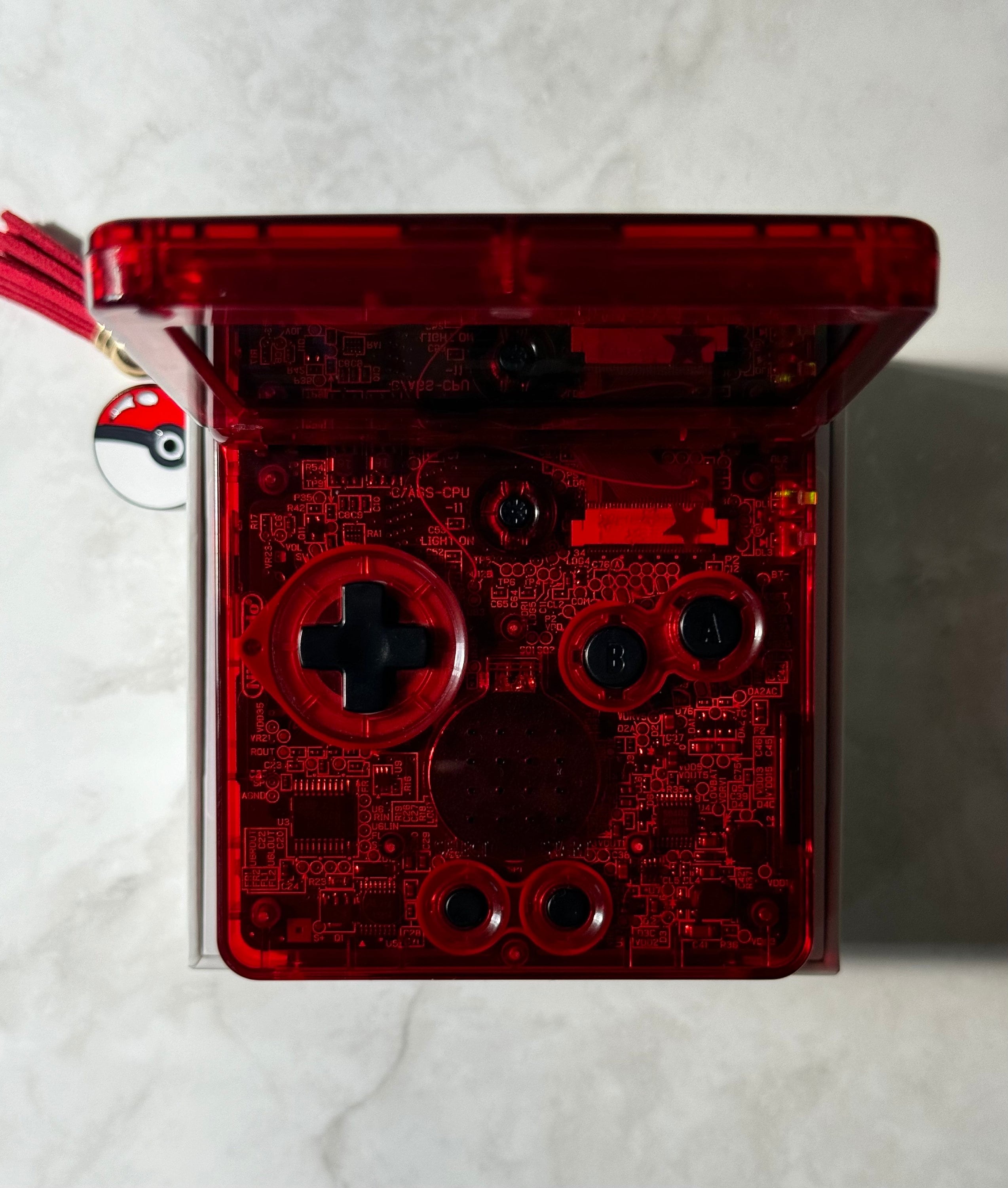 Red Gyarados Pokémon Nintendo Game Boy Advance SP IPS V5 LCD Laminated ...