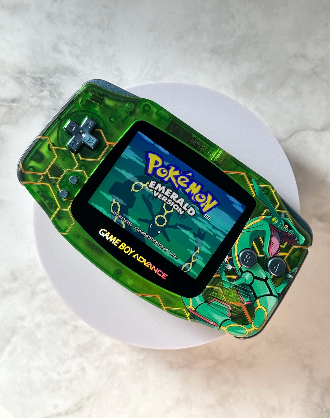 Rayquaza Game Boy Advance With Ultra IPS M2 Screen and USB-C Charging ...
