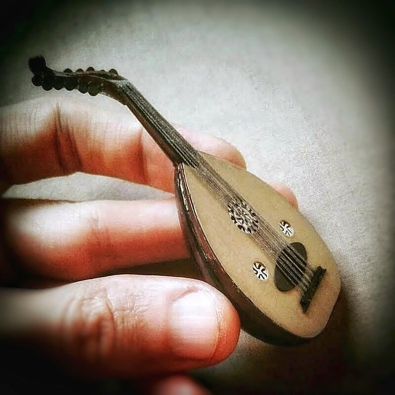 Miniature Oud Tiny Turkish / Arabic Music Instrument Oriental Style ...