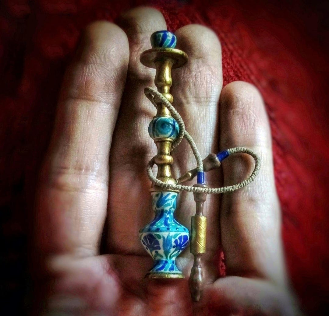 Miniature Hookah, Dollhouse Shisha, Ottoman Style Tiny Water Pipe ...