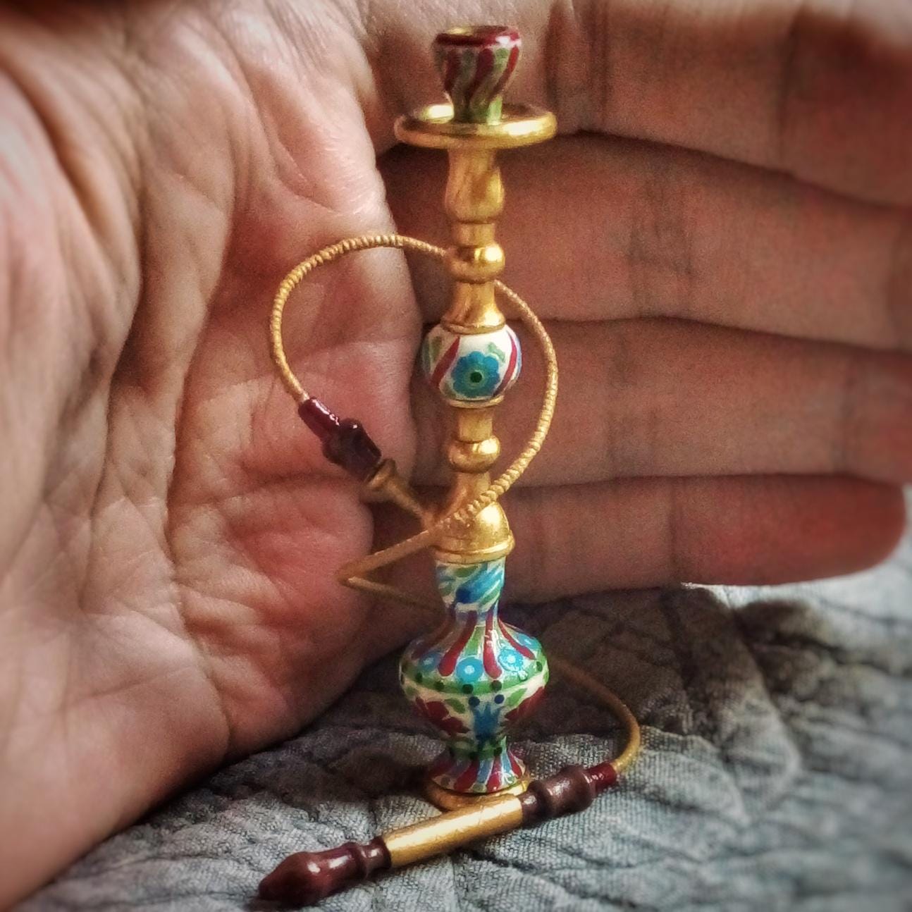 Miniature Shisha | Oriental Style Dollhouse Hookah | Unique Dolls House ...