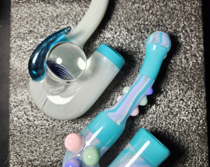 Black Glass Sherlock Pipe - Etsy