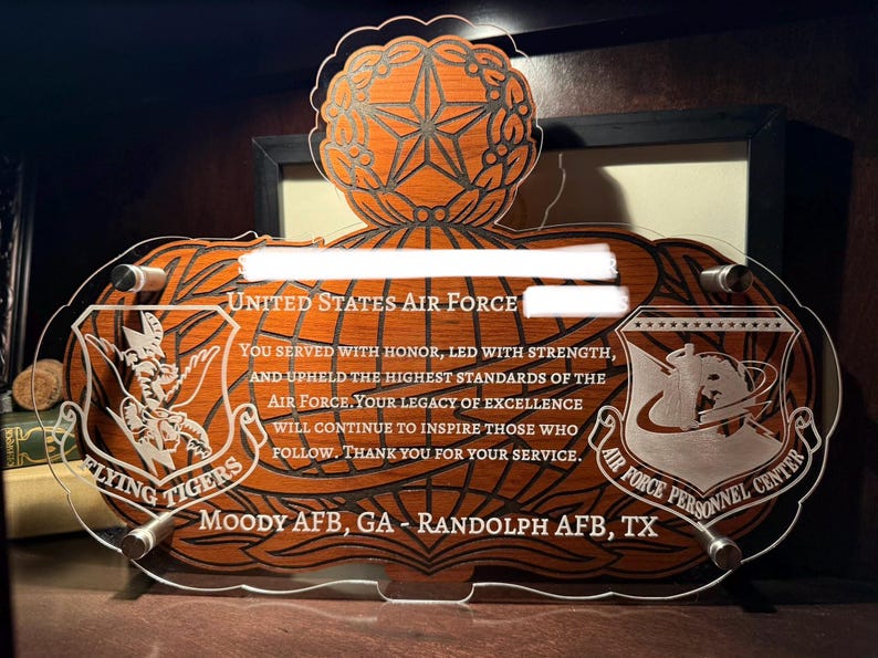 AFSC/MOS Badge XL Going Away / Promotion Gift (14'') - Etsy