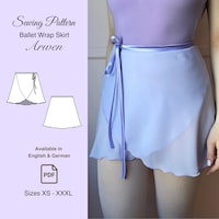 SEWING PATTERN | Long Ballet Wrap Skirt | Instant Download Printable ...