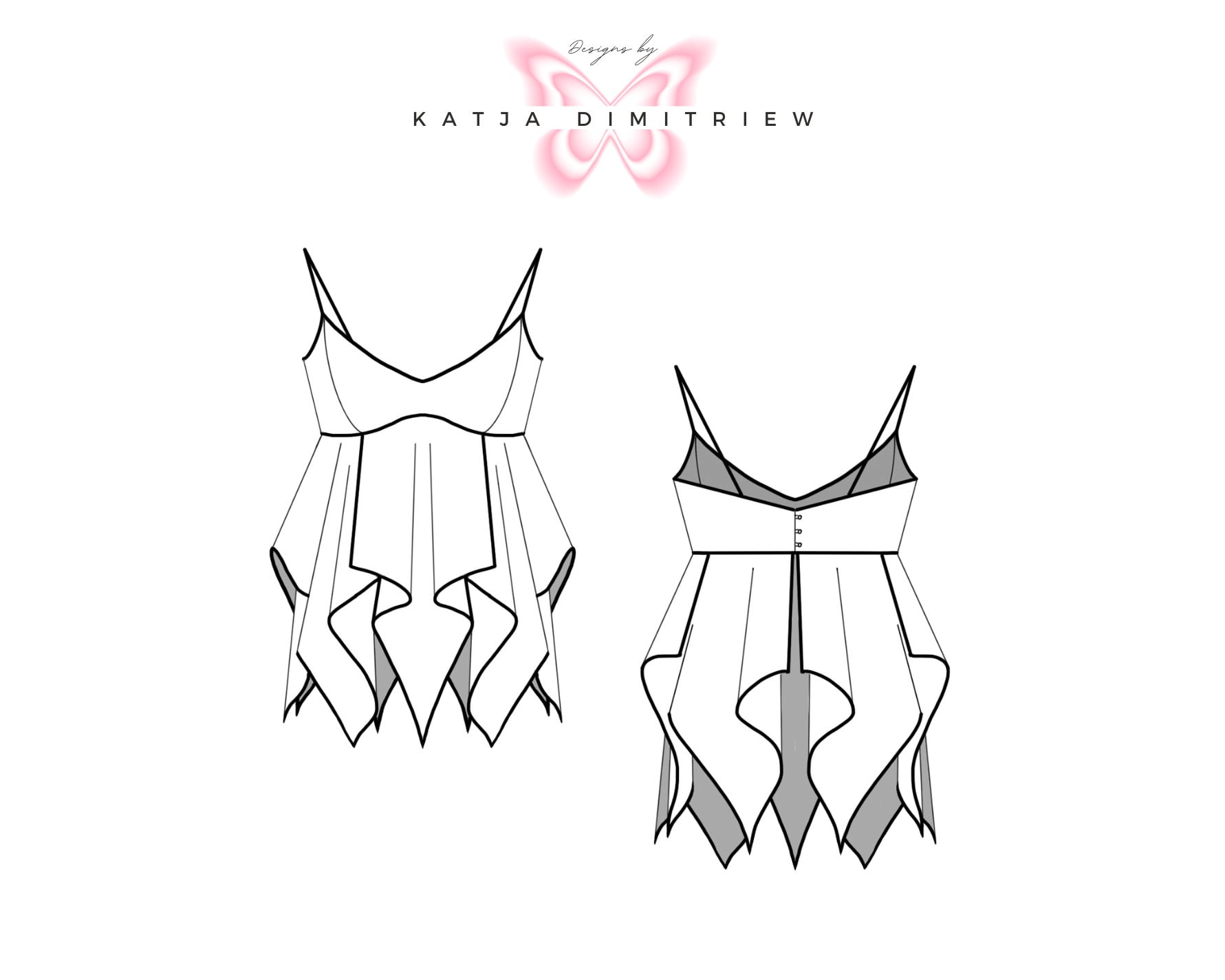 Satin Lace Top Sewing Pattern PDF Size XS-XXXL - Etsy