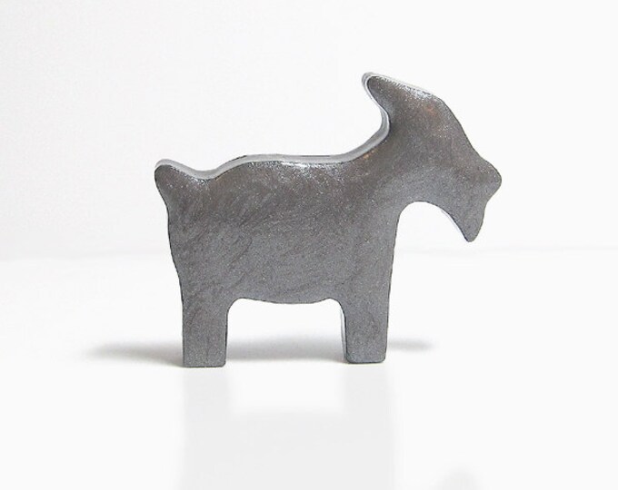 Antique Silver Goat Figurine - Etsy