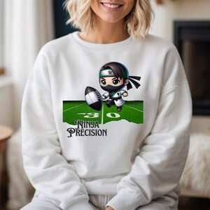 American Football Sweatshirt, Ninja Art Anime Shirt, Chibi Character ...