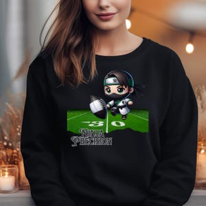 American Football Sweatshirt, Ninja Art Anime Shirt, Chibi Character ...