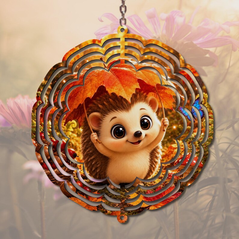 4 Sublimation Designs Hedgehog - Round Ornament Design - Digital ...
