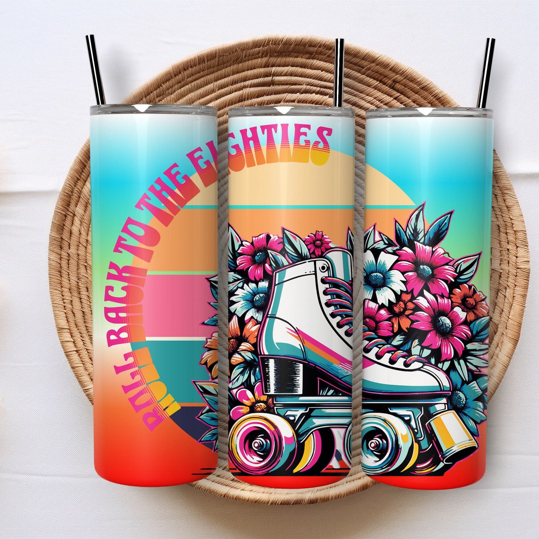 Sublimation Design for 20 Oz Tumbler, Retro Eighties Design Png ...