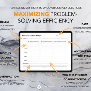 Root Cause Analysis Template | 5 Whys Problem Solving Worksheet ...