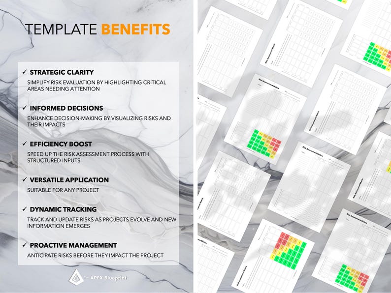 Risk Assessment Matrix | Printable & Fillable PDF Template, A4, A5 ...