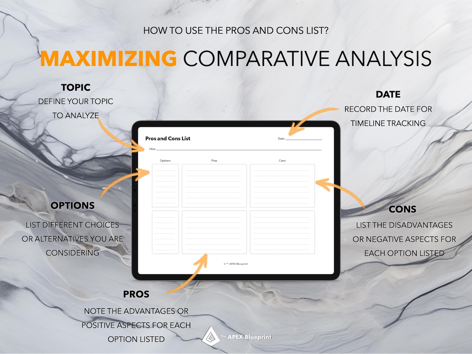 Pros and Cons List Template: Printable Fillable PDF (A4, A5, Letter) - Etsy