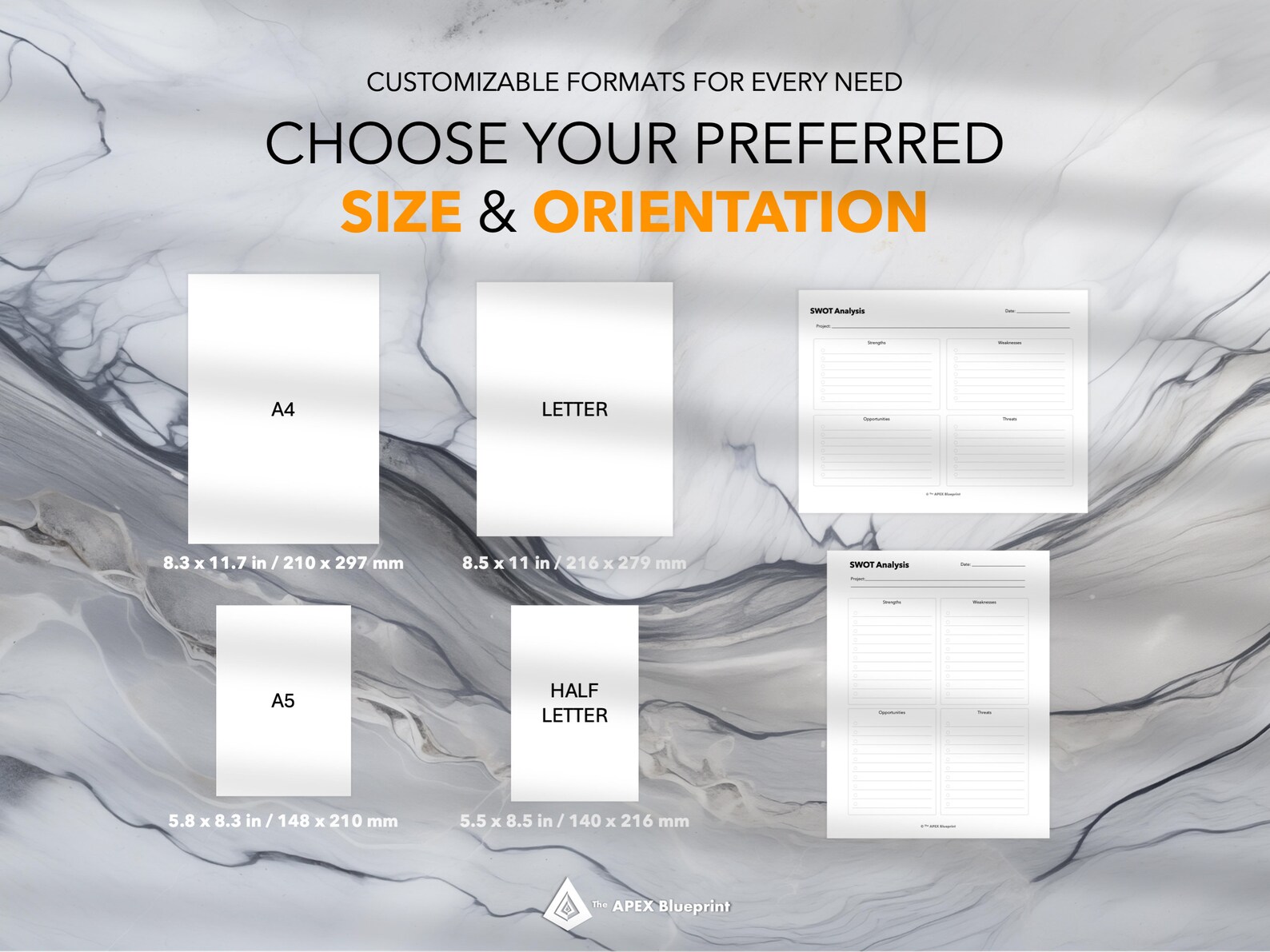 SWOT Analysis Template: Printable & Fillable PDF (A4, A5, Letter Sizes ...