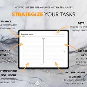 Eisenhower Matrix Template: Printable & Fillable PDF for Task ...