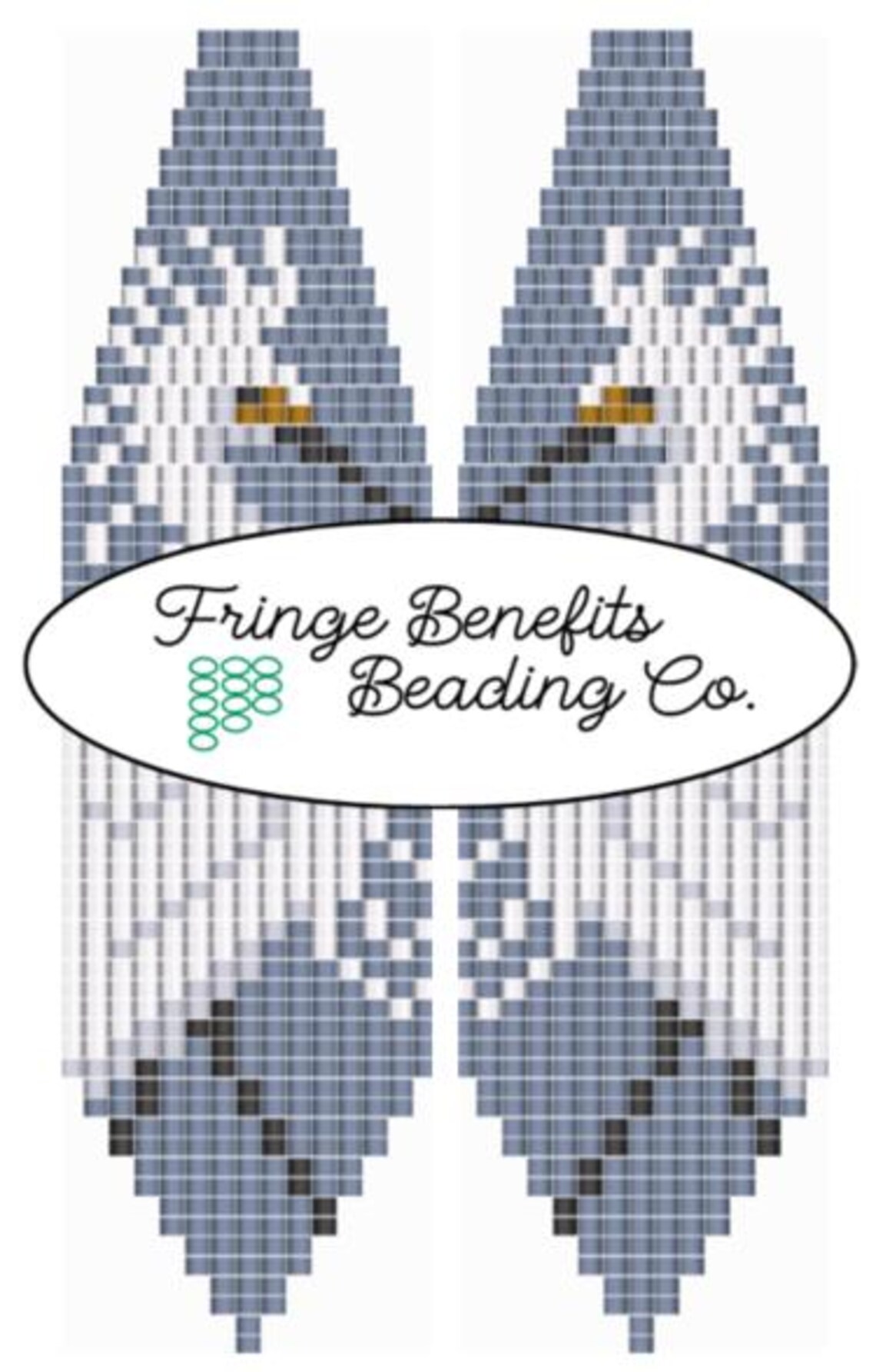 Birds Snowy Egret Beaded Fringe Earring Pattern by Fringe Benefits ...