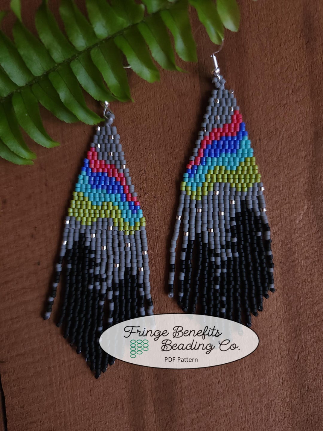 Aurora Borealis Fringe Earring Pattern by Fringe Benefits Beading Co ...