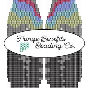 PDF BEADING PATTERN - Aurora Borealis / Northern Lights Fringe Earrings ...
