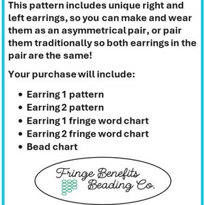 PDF BEADING PATTERN - Birds! Magpie Beaded Fringe Earrings Pattern ...