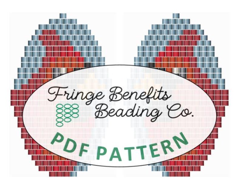 PDF BEADING PATTERN - Northern Cardinal Portrait Beaded Oval Bird ...