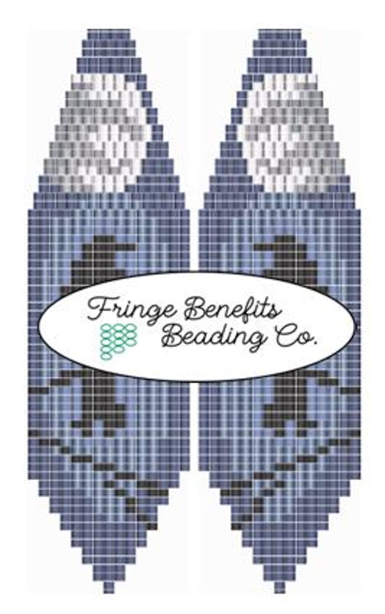 PDF BEADING PATTERN - Birds! Raven in the Moonlight Beaded Fringe ...