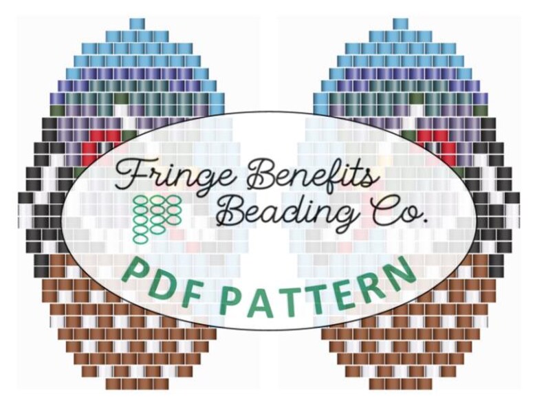 PDF BEADING PATTERN - Wood Duck Beaded Oval Earrings Pattern for Bird ...
