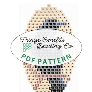PDF BEADING PATTERN - Raven Beaded Oval Earrings Pattern for Bird and ...