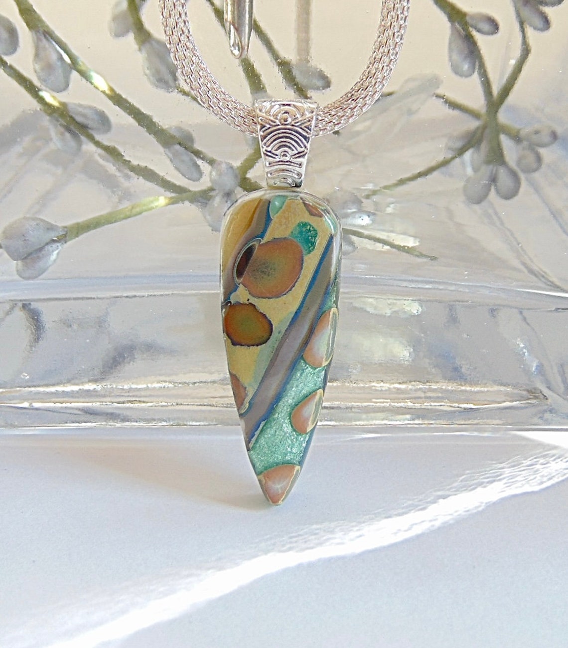 Fused Glass Pendant, Petite, Organic, Fused Glass Jewelry, Reactive ...