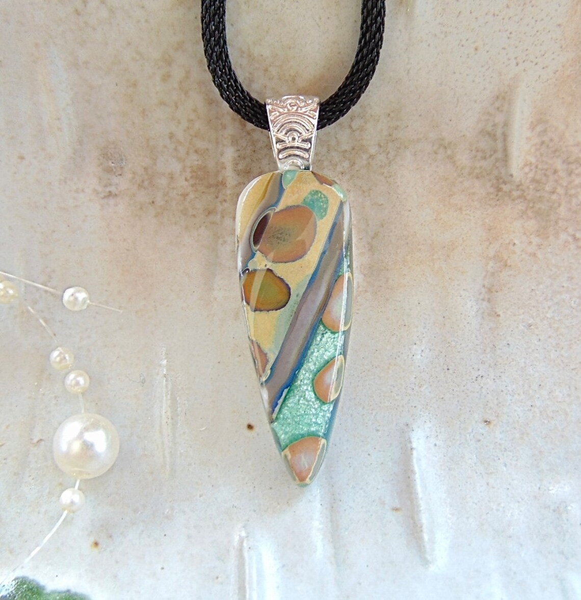 Fused Glass Pendant, Petite, Organic, Fused Glass Jewelry, Reactive ...