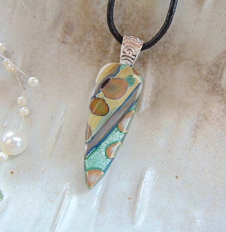 Fused Glass Pendant, Petite, Organic, Fused Glass Jewelry, Reactive ...