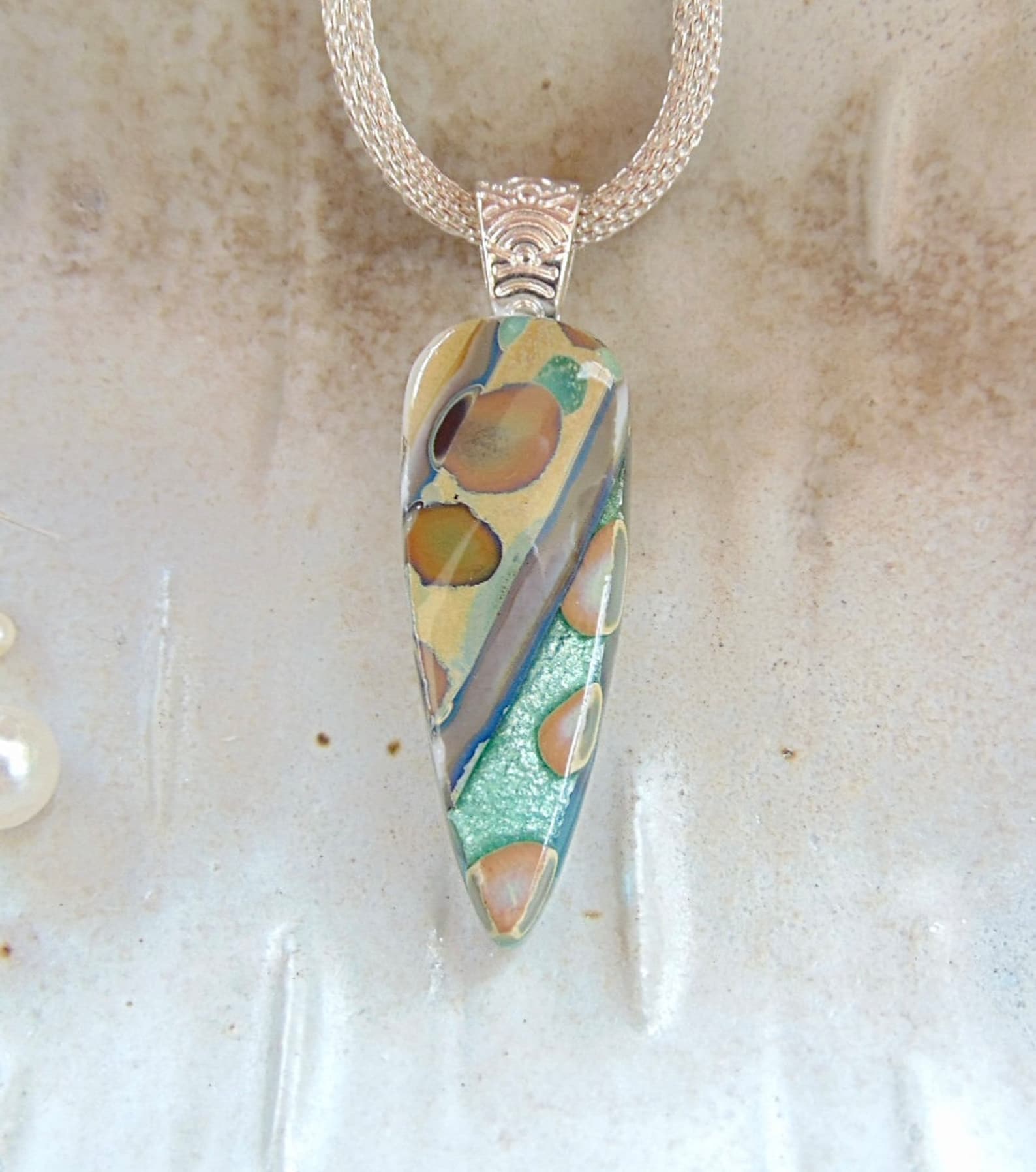 Fused Glass Pendant, Petite, Organic, Fused Glass Jewelry, Reactive ...