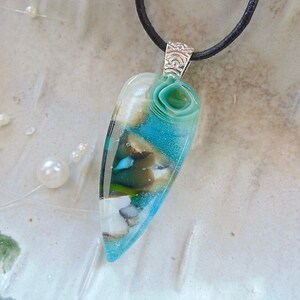 Fused Glass Pendant, Organic, Fused Glass Jewelry, Reactive Glass ...