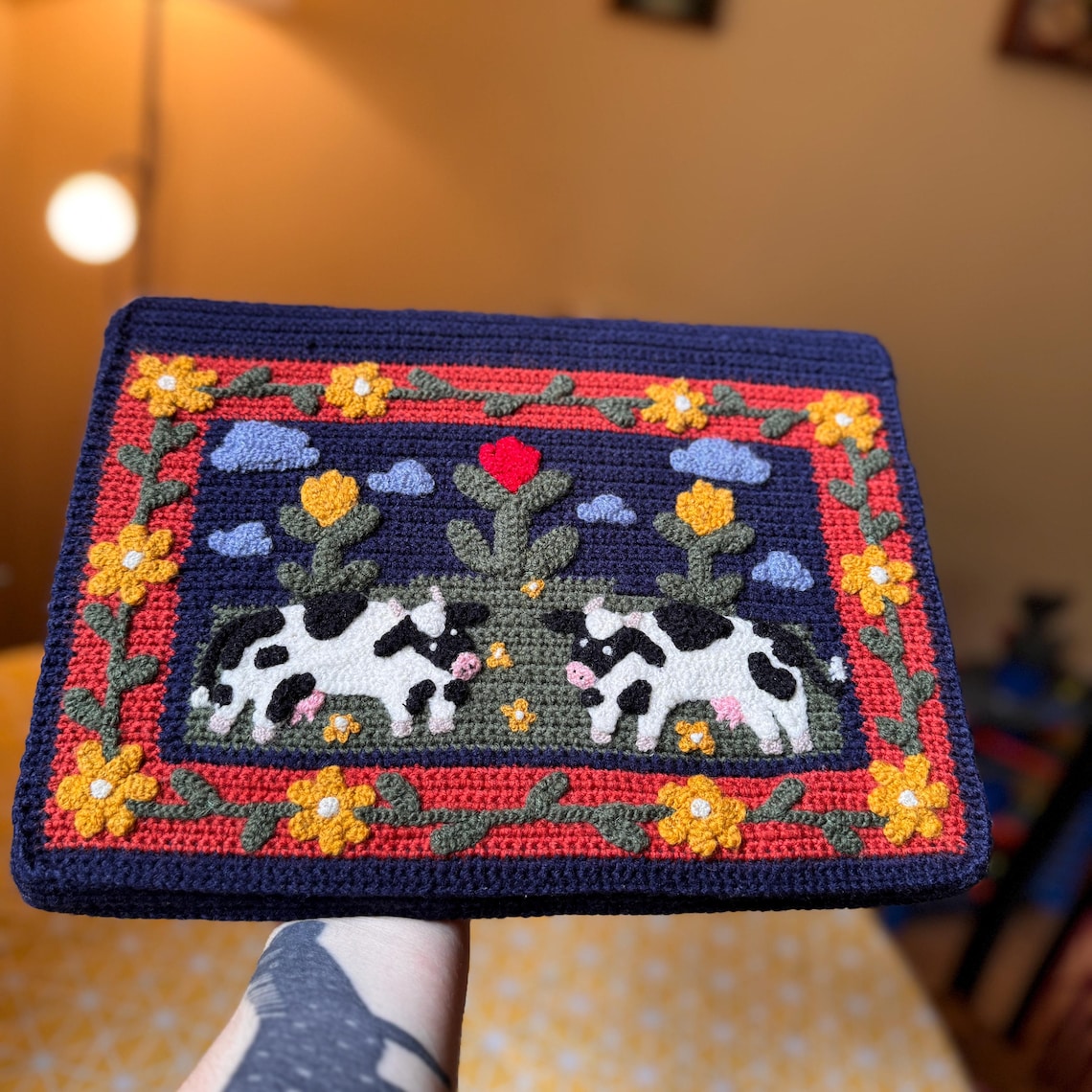 Cute Crochet MacBook Case – Colorful Laptop Sleeve With Pocket for ...