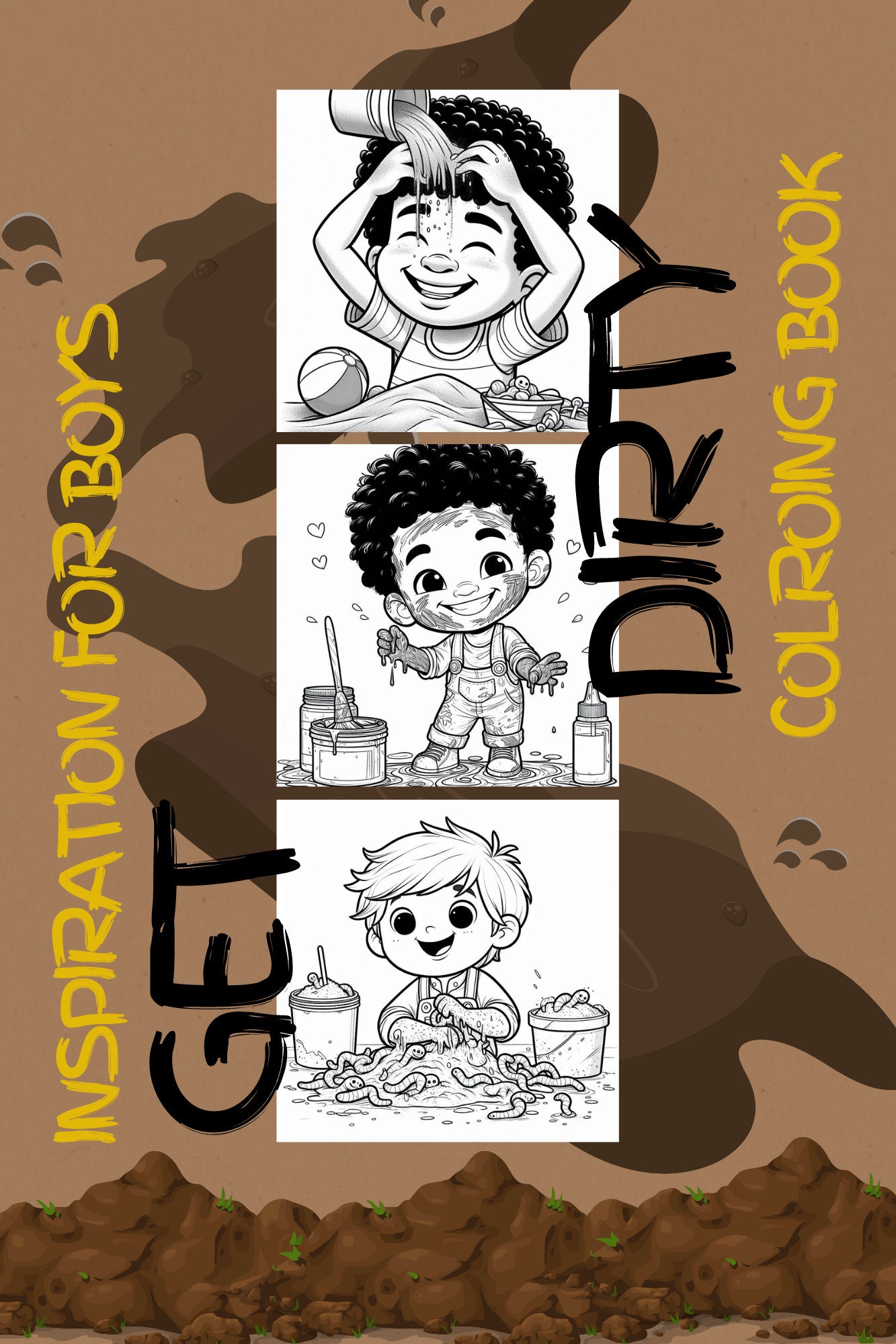 Get Dirty Printable Coloring Pages for Kids Coloring Book Children's ...