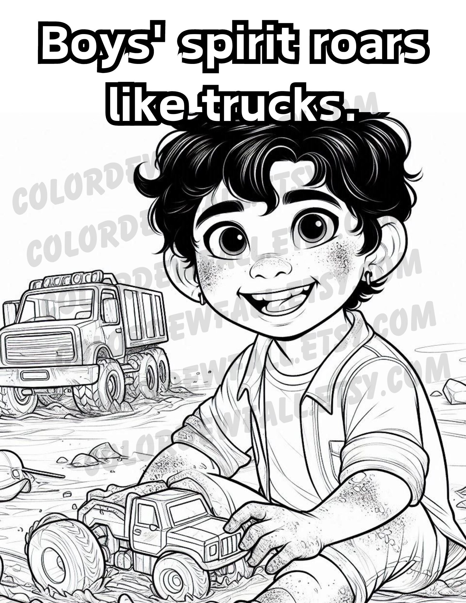 Get Dirty Printable Coloring Pages for Kids Coloring Book Children's ...