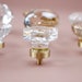 Crystal Cabinet Knobs Clear and Champagne Glass Dresser Knobs Champagne Crystal Knobs ...