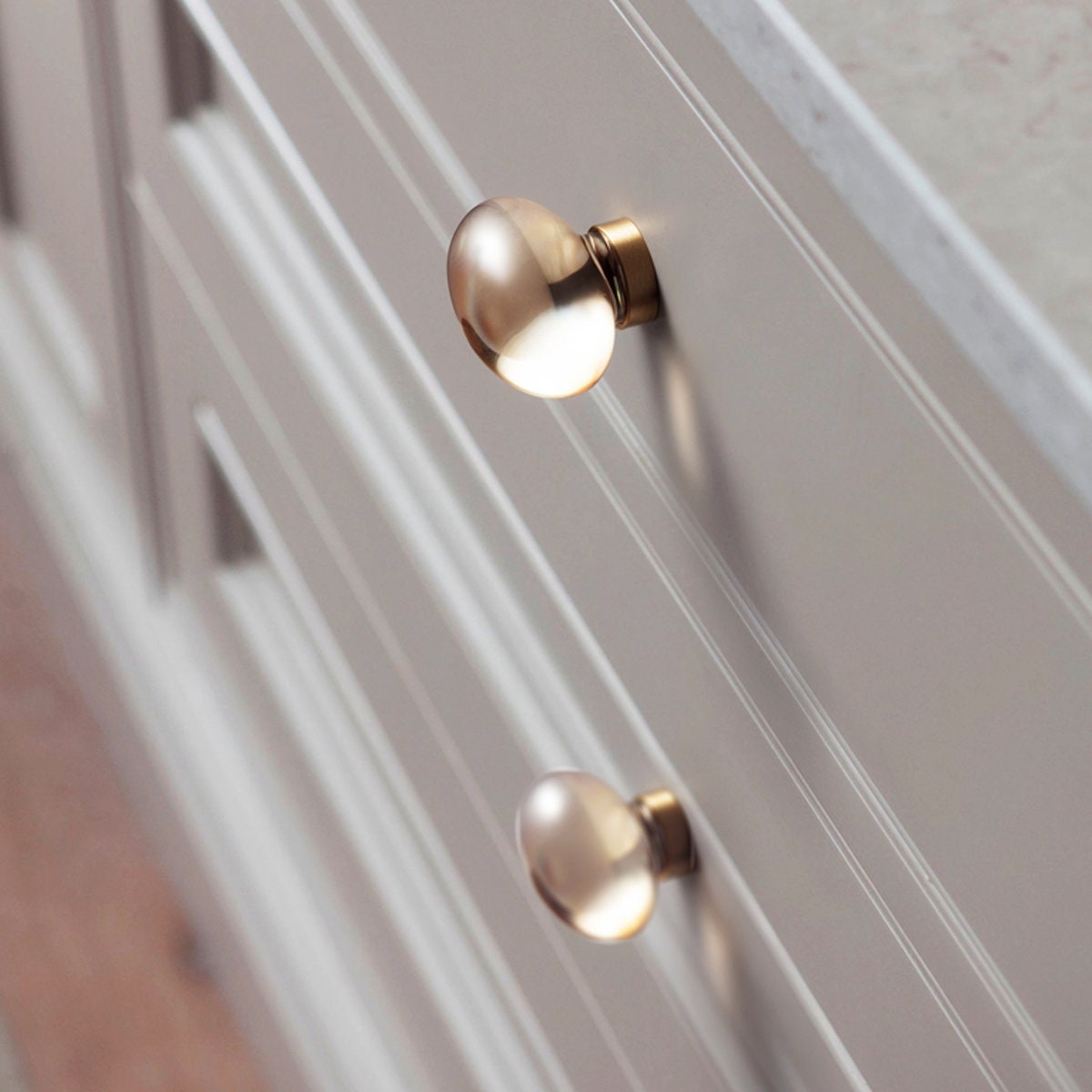 Crystal Cabinet Knobs Clear and Champagne Glass Dresser Knobs Champagne Crystal Knobs ...