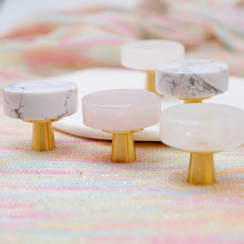 Rose Quartz Knobs - Etsy