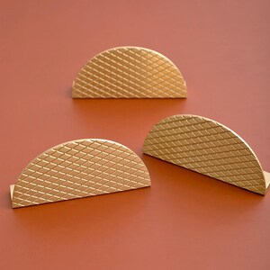 Semi-circle Cabinet Pulls Linear Fluted, Textured Brass Cabinet Pulls ...