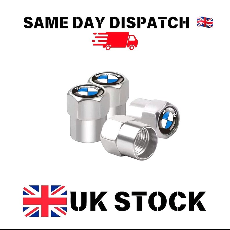 Bmw M Logo Wheel Tyre Valve Dust Caps in Chrome Silver FIT ANY CAR13 5 ...