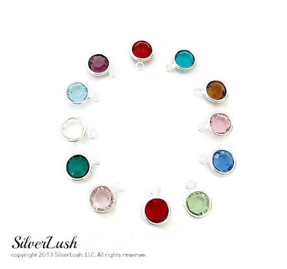 Birthstone Crystal Add-ons for Custom Handstamped Jewelry | Etsy