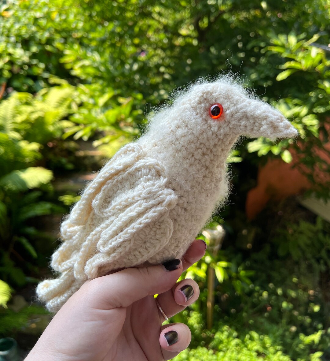Emotional Support Raven, Crochet Art Doll, Gothic, Poe, Nevermore ...