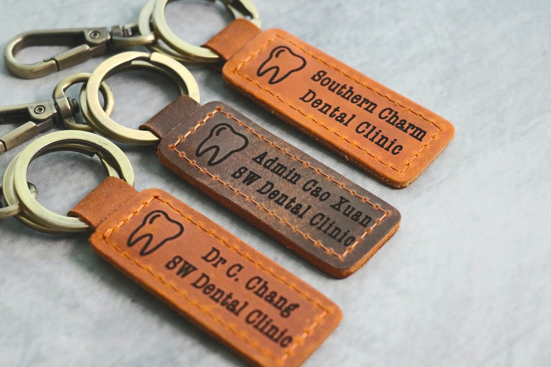 Dentist Owner Keychain, Personalized Dentist Keychain, Clinic Owner ...