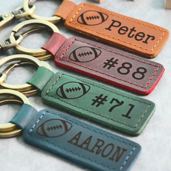 Football Keychain - Etsy
