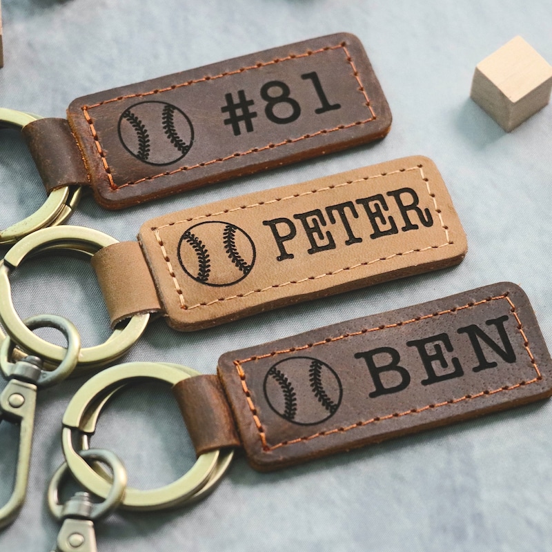 Baseball Keychain - Etsy