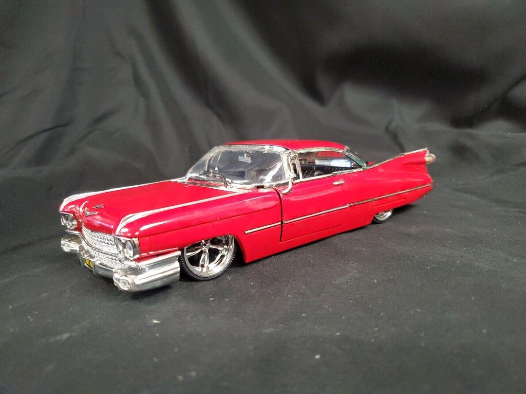Jada Toys 1958 Cadillac Deville Red Diecast Model Car 1:24 Scale No ...