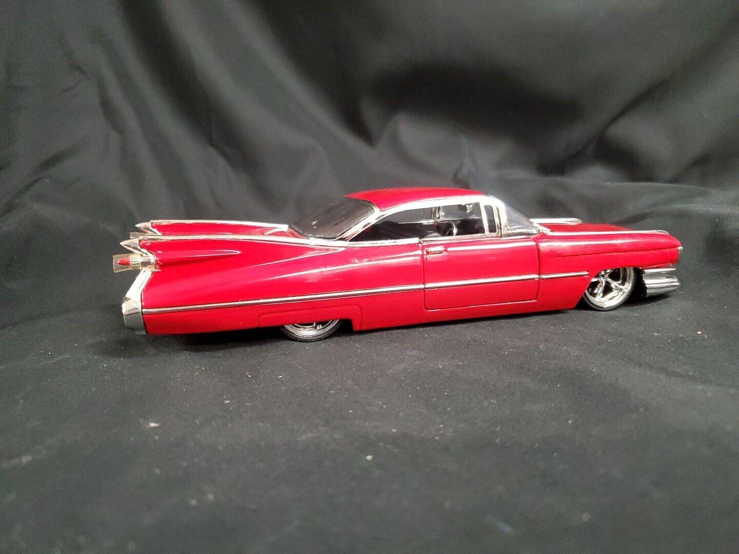 Jada Toys 1958 Cadillac Deville Red Diecast Model Car 1:24 Scale No ...