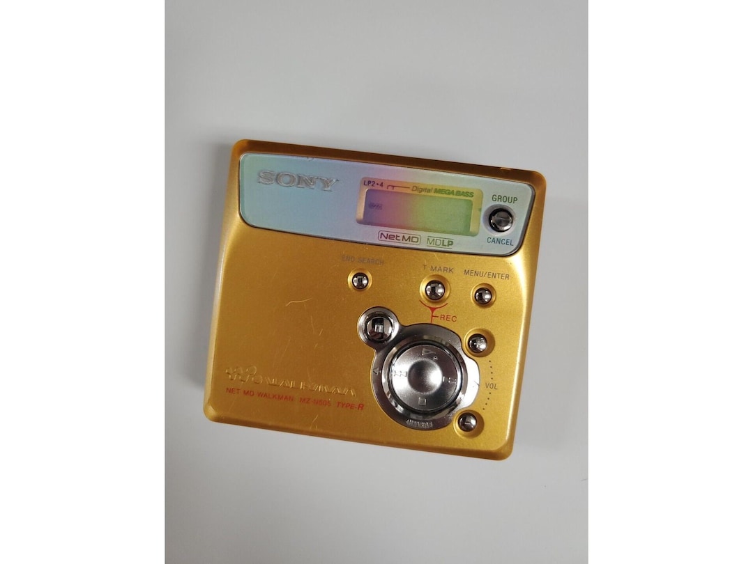 Sony Walkman MZ-N505 Type R Gold Portable Minidisc Player Recorder ...