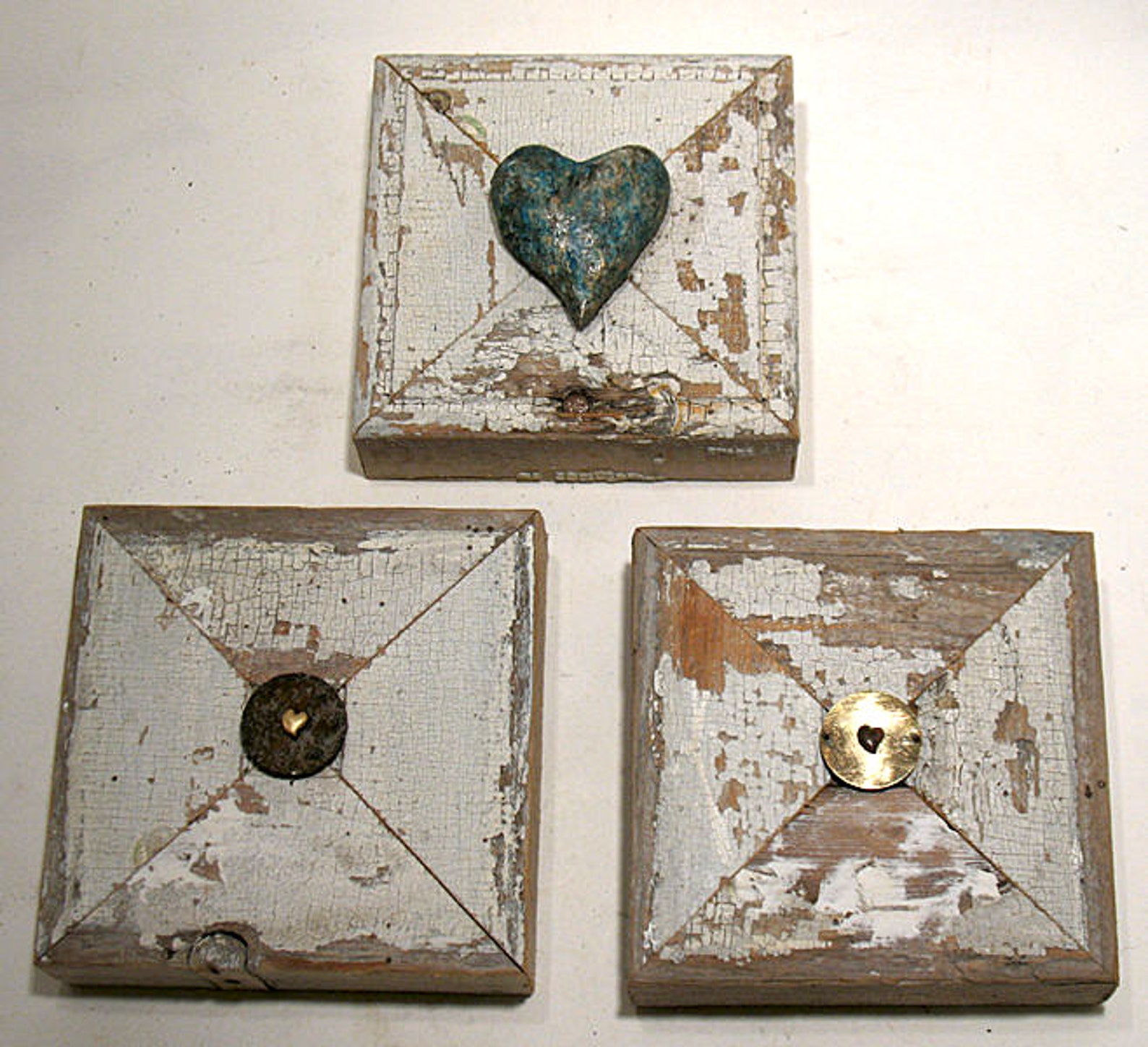 X Marks the Spot Heart Art Valentine Art Mixed Media Vintage Wood ...
