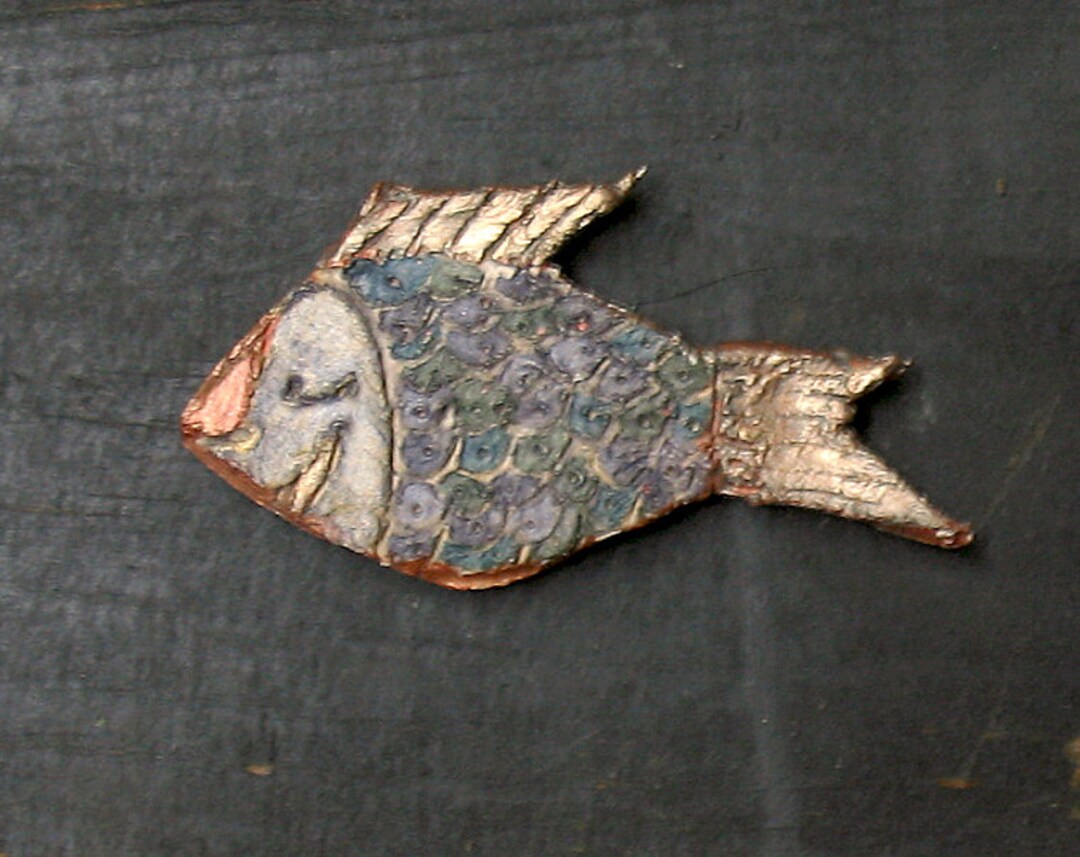Fish Art - Pursuit of Happiness - One of a Kind - Rustic Folk Art ...
